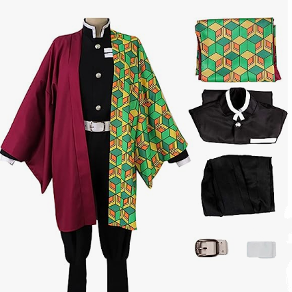 Anime Kimetsu No Yaiba Tomioka Giyuu Cosplay Costume Accessories Suit ...