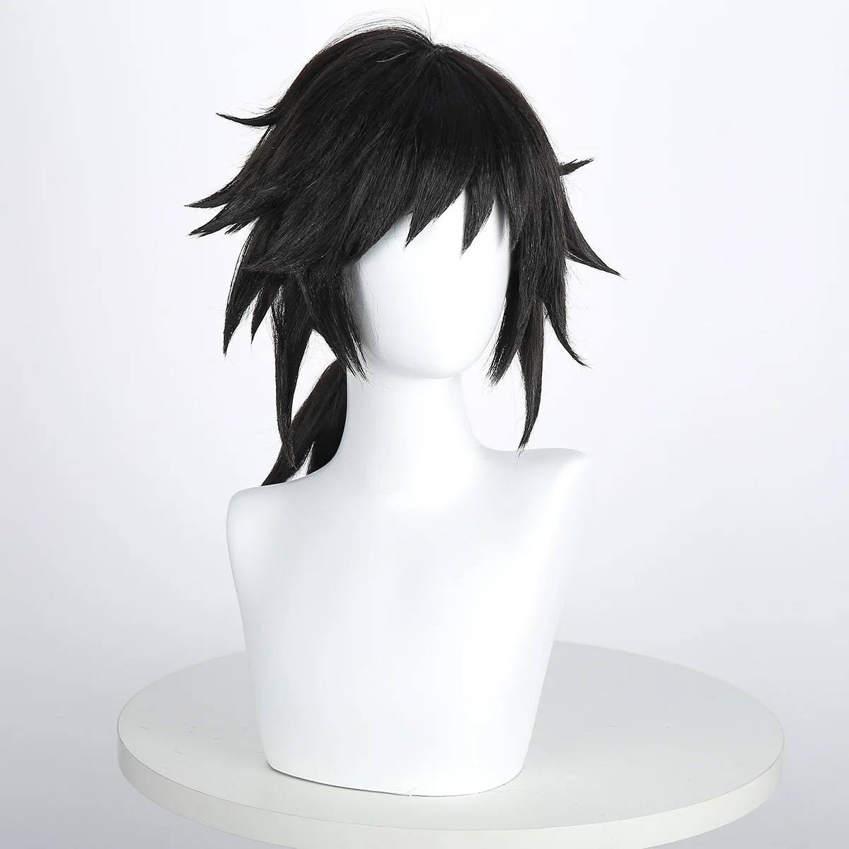 Giyuu Tomioka Wig Anime Demon Slayer Cosplay Black Wig for Men Black ...