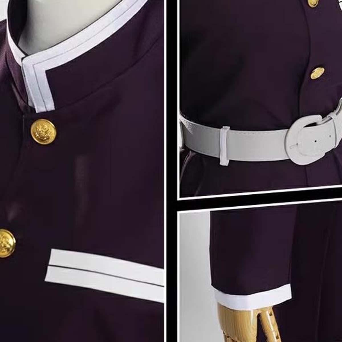 Anime Demon Slayer Cosplay Costume Kochou Shinobu Wig Kimono Uniform ...