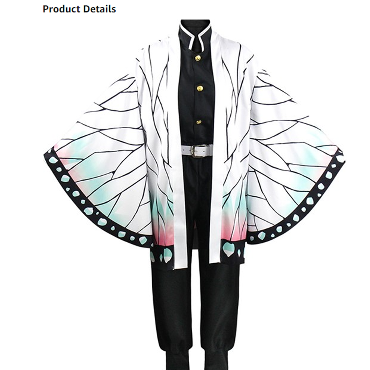 Anime Demon Slayer Cosplay Costume Kochou Shinobu Wig Kimono Uniform ...