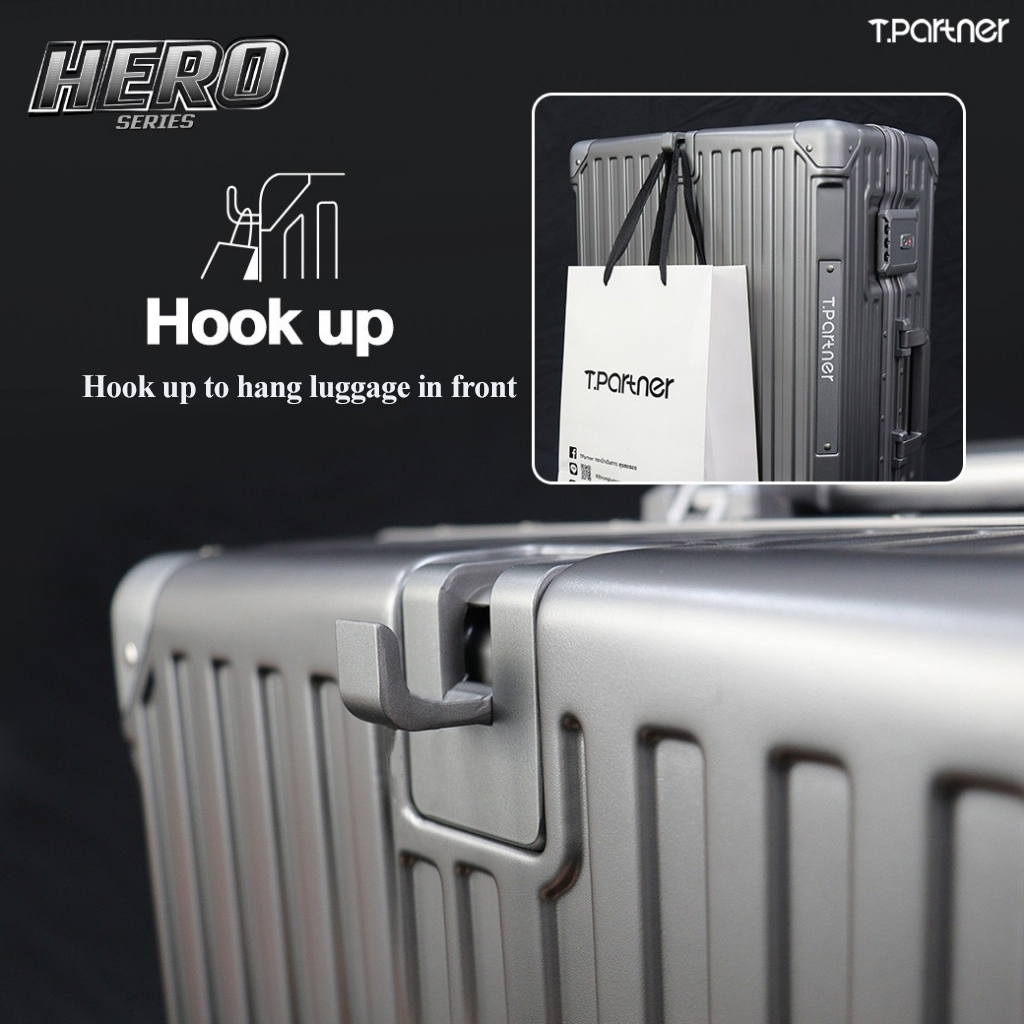 [Multifunction] HERO SERIES 20" Luggage Aluminum Frame 100% PC TSA Lock ...