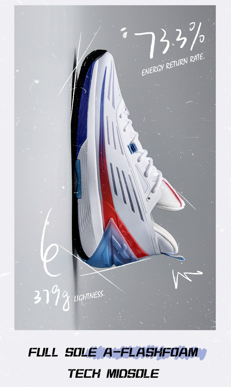 ANTA Men Attack 5 Basketball Shoes Rebound Non-slip Wear-resistant ...