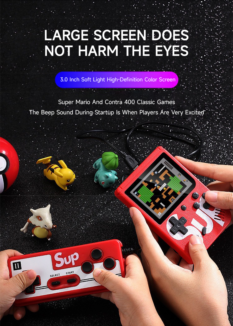 Qeeboo 400 In 1 Gameboy Portable 3 Inch Retro Mini Pocket Game Machine ...