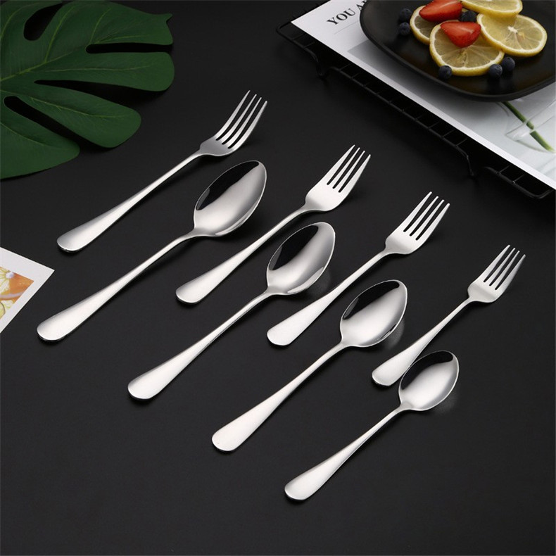 6pcs Elegant European Cutlery 304 Stainless spoon and fork set ...