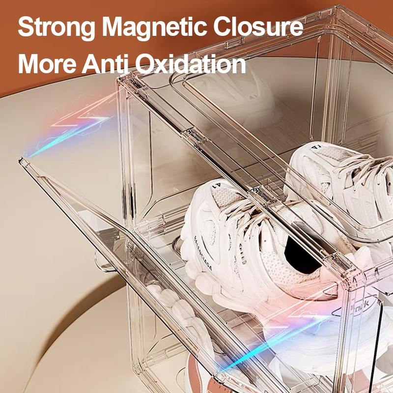 Clear Acrylic Shoe Rack: Transparent Storage Cabinet for Sneakers and ...