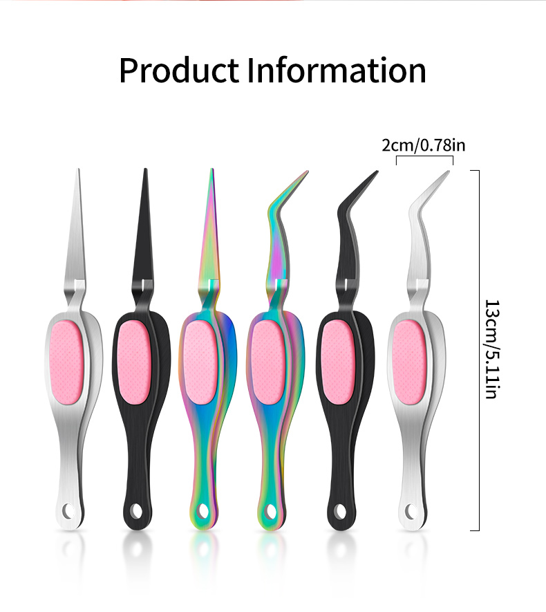 Stainless Steel Tweezers Nail Art Shaping Tweezer Cross Nail Clip Nail ...