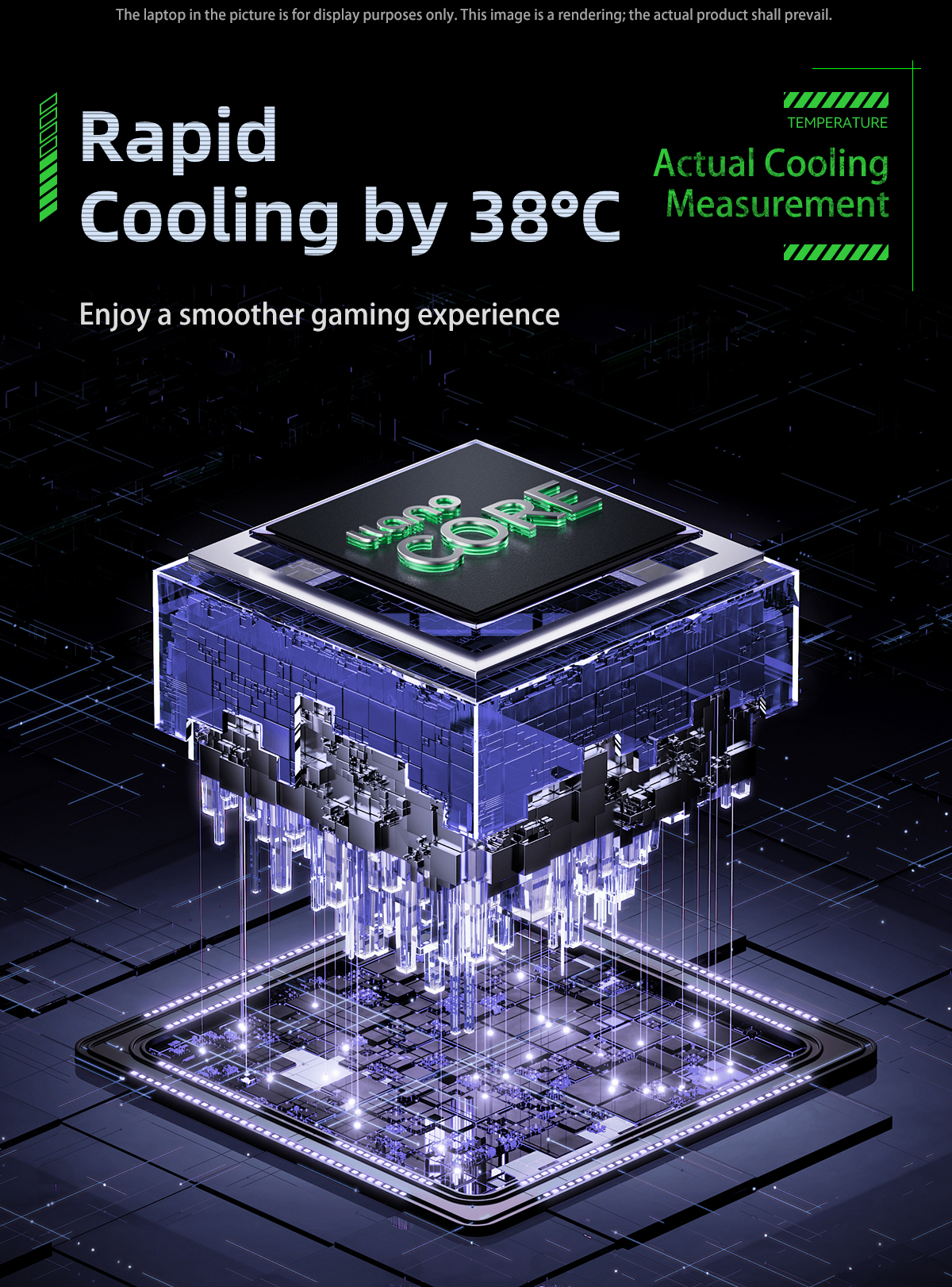 Llano V10 Laptop Cooler RGB Laptop Cooling Pad Stand with Powerful 4.72 ...