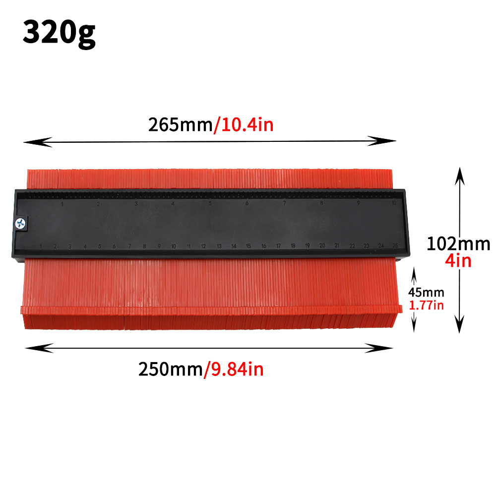 1PC 5In/10In Curved ruler profiler Ultra-Precise Shape Duplicator ...