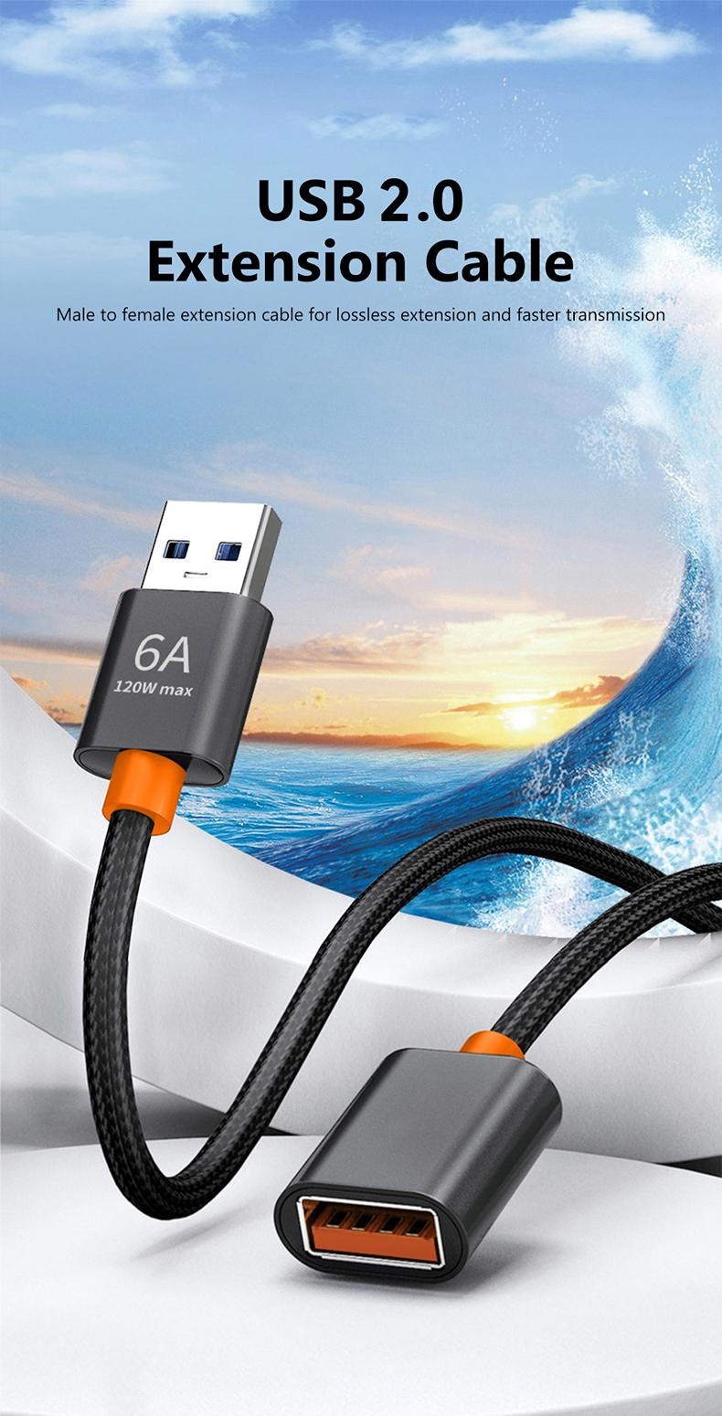 USB 3.0 Cable Extension Cable 1m/1.5m Wire Data Transmission Line Super ...