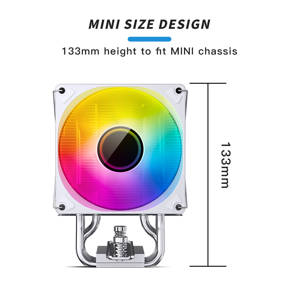 Jonsbo CR1400 V2 ARGB CPU Air Cooler White Black Color 4 Heat Pipes ...