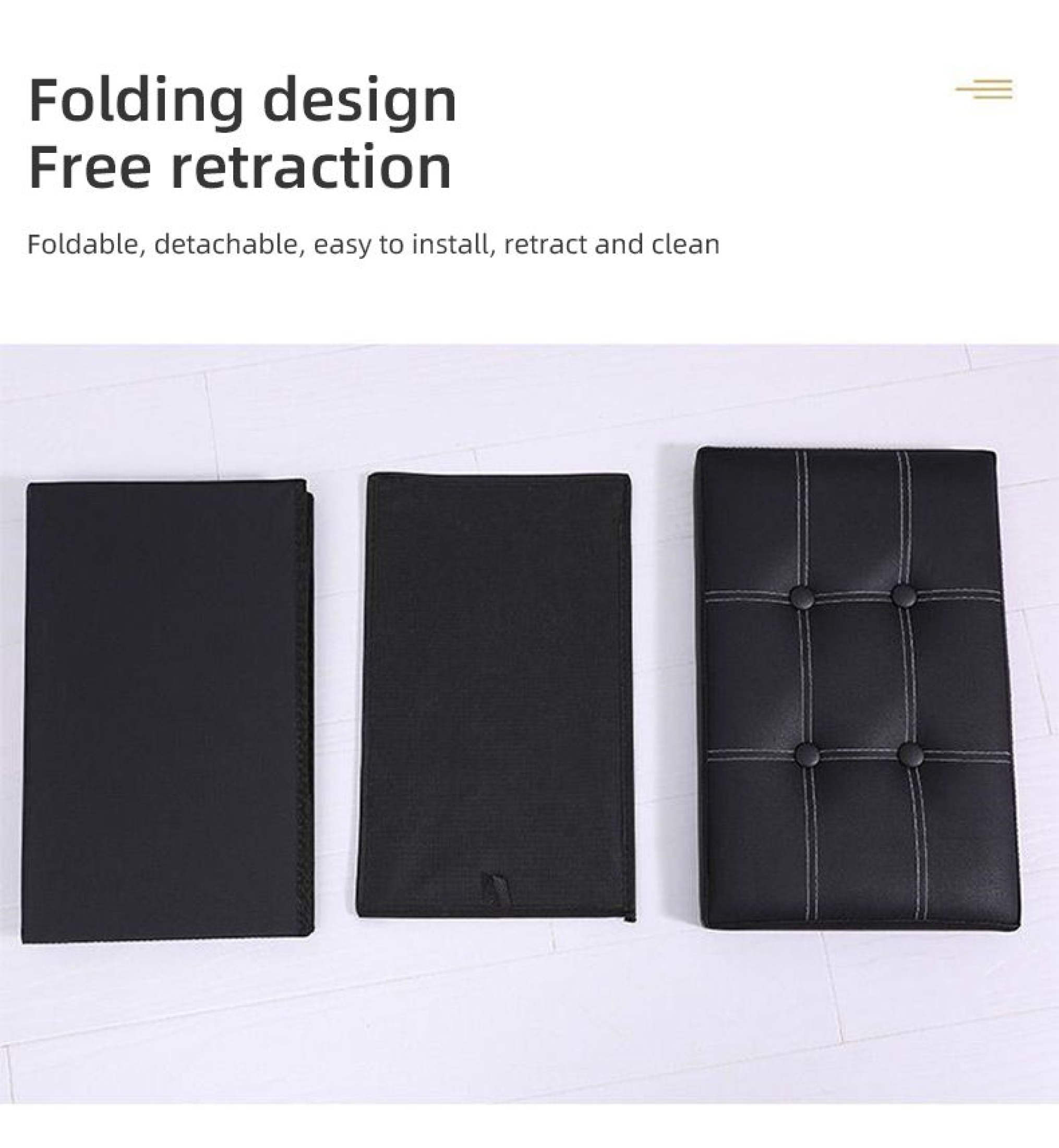 Ottoman Storage Box Stool Rectangular Storage Stool Sofa Folding ...