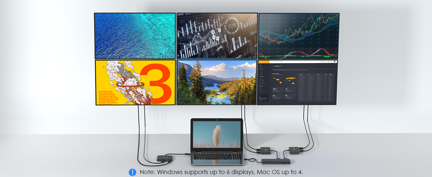 Wavlink USB Adapter With Displaylink USB A TYPE C To 2 Monitor HDMI Or ...
