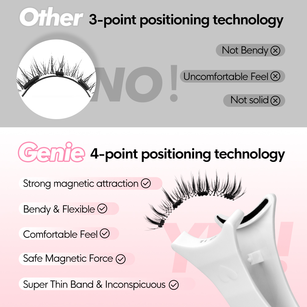 [promotion price]GENIELASH 3D magnetic false eyelashes with clip ...