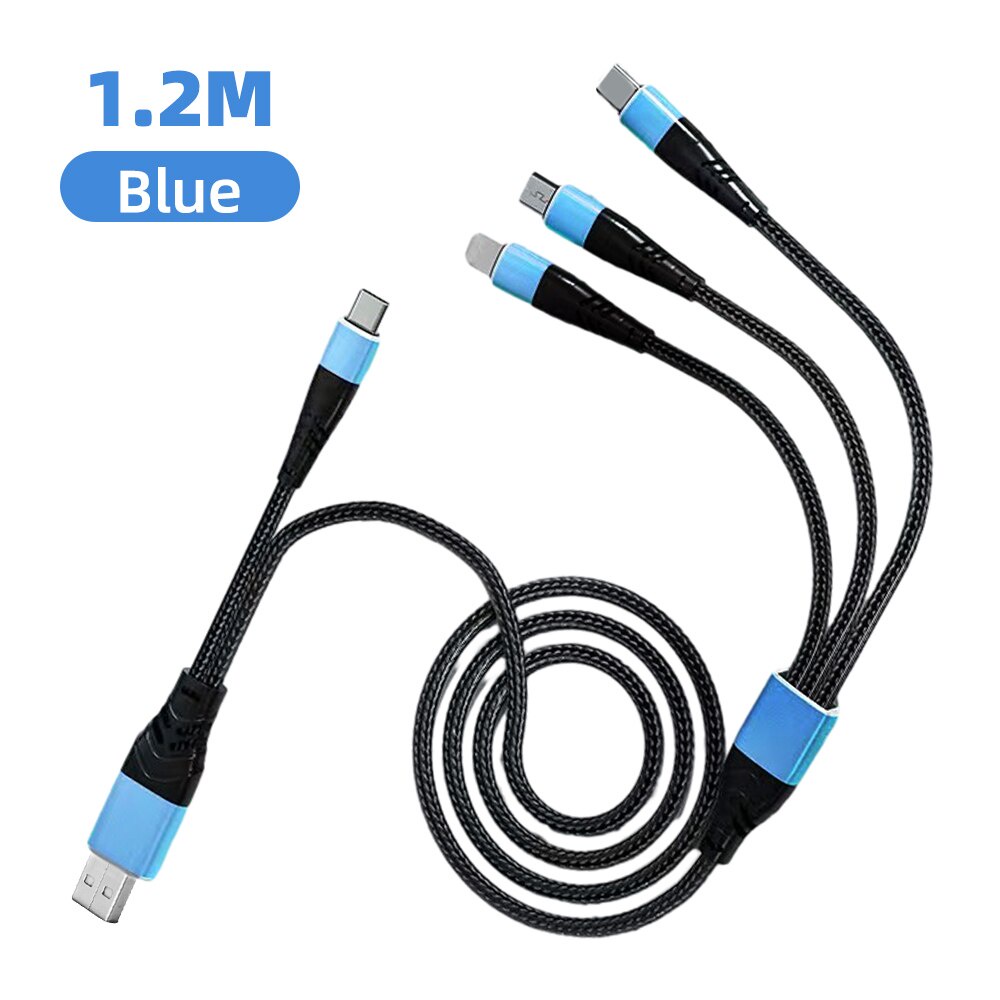 3 in 2 Multi-function fast charging cable Thickened anti-breakage two ...