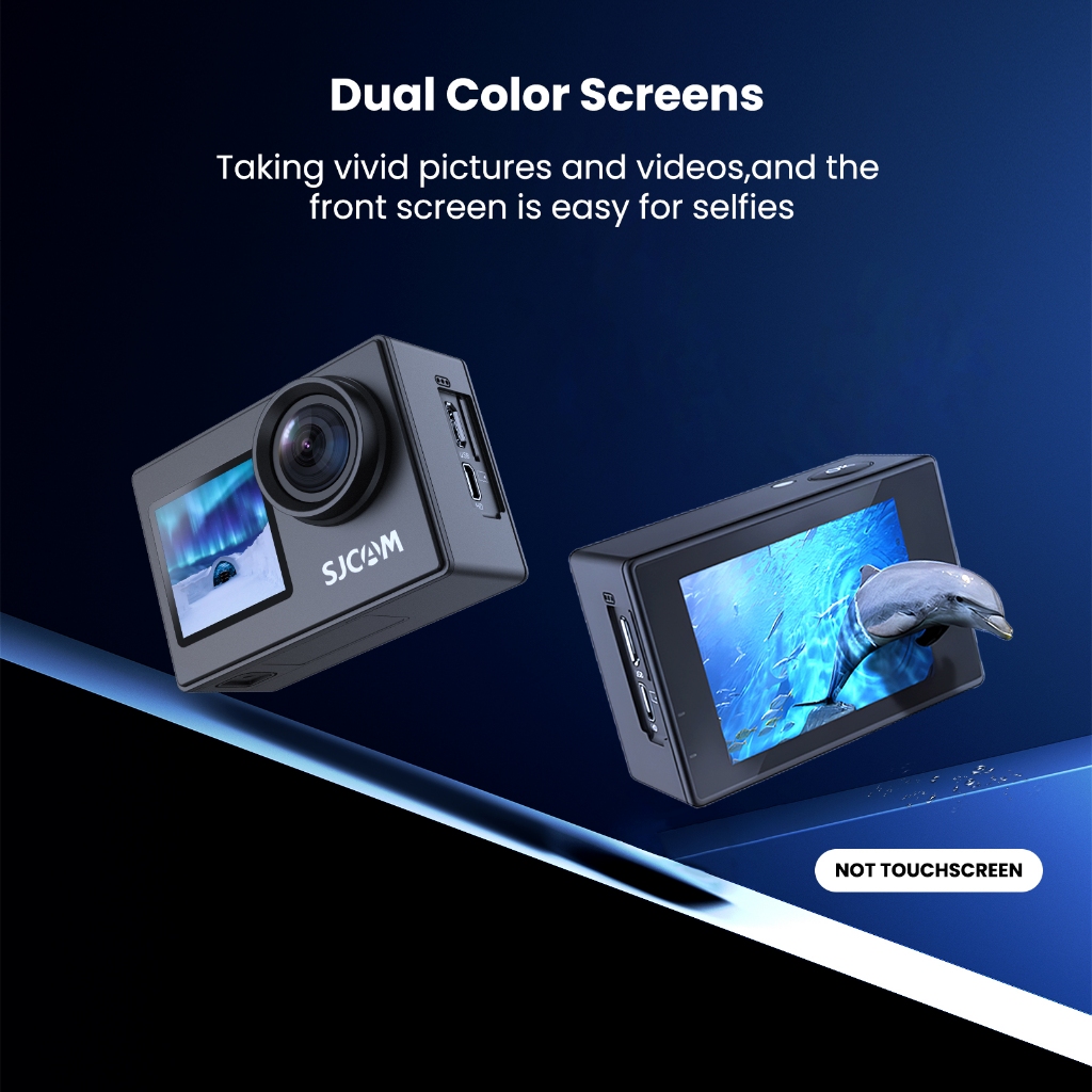 SJCAM SJ4000 Dual Screen 4K Ultra HD 16MP Action Camera WiFi Digital Camera Vlog Camera ...