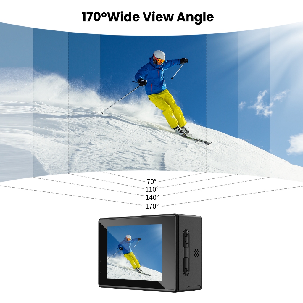 SJCAM SJ4000 Dual Screen 4K Ultra HD 16MP Action Camera WiFi Digital ...