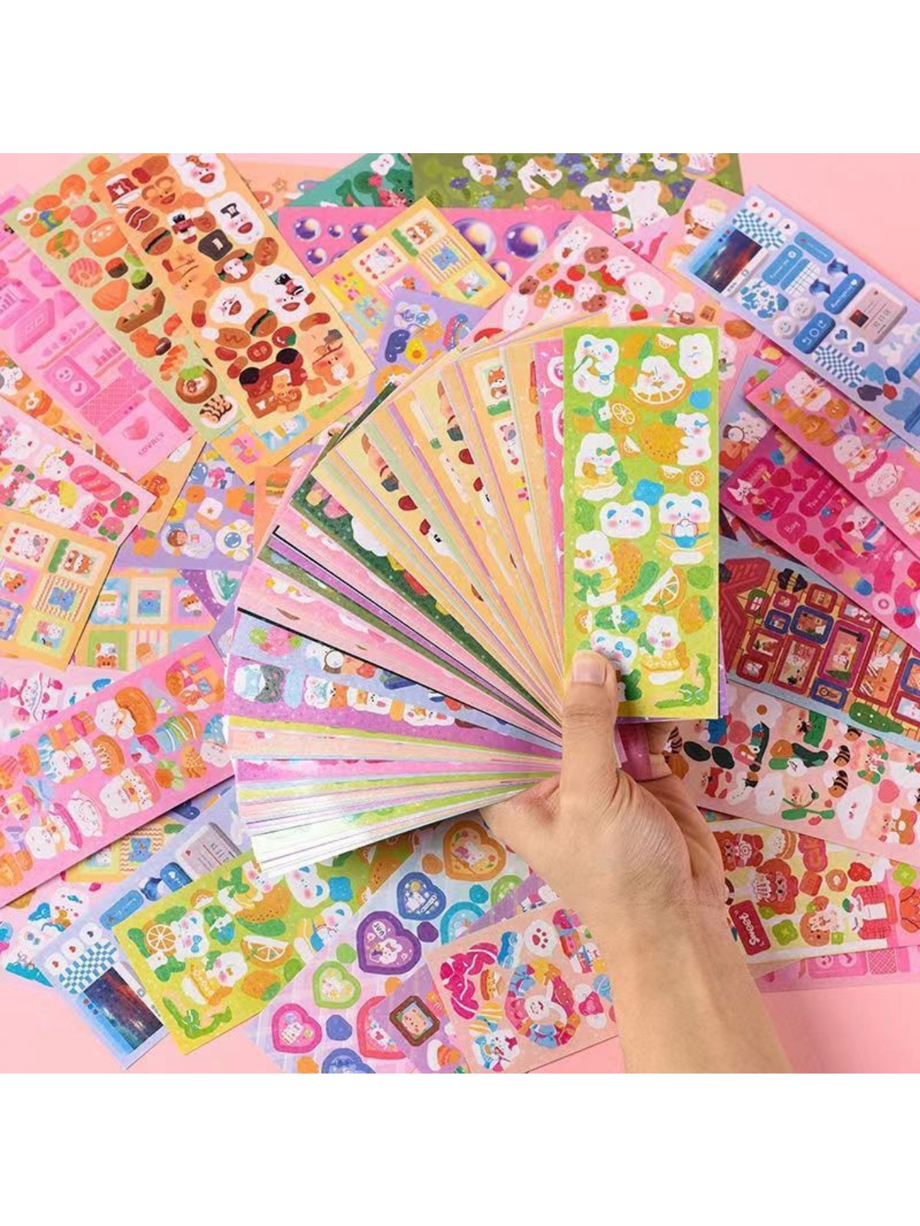 50/100/200pcs Kawaii Cartoon Shiny Stickers Set – DIY Decor for Student ...