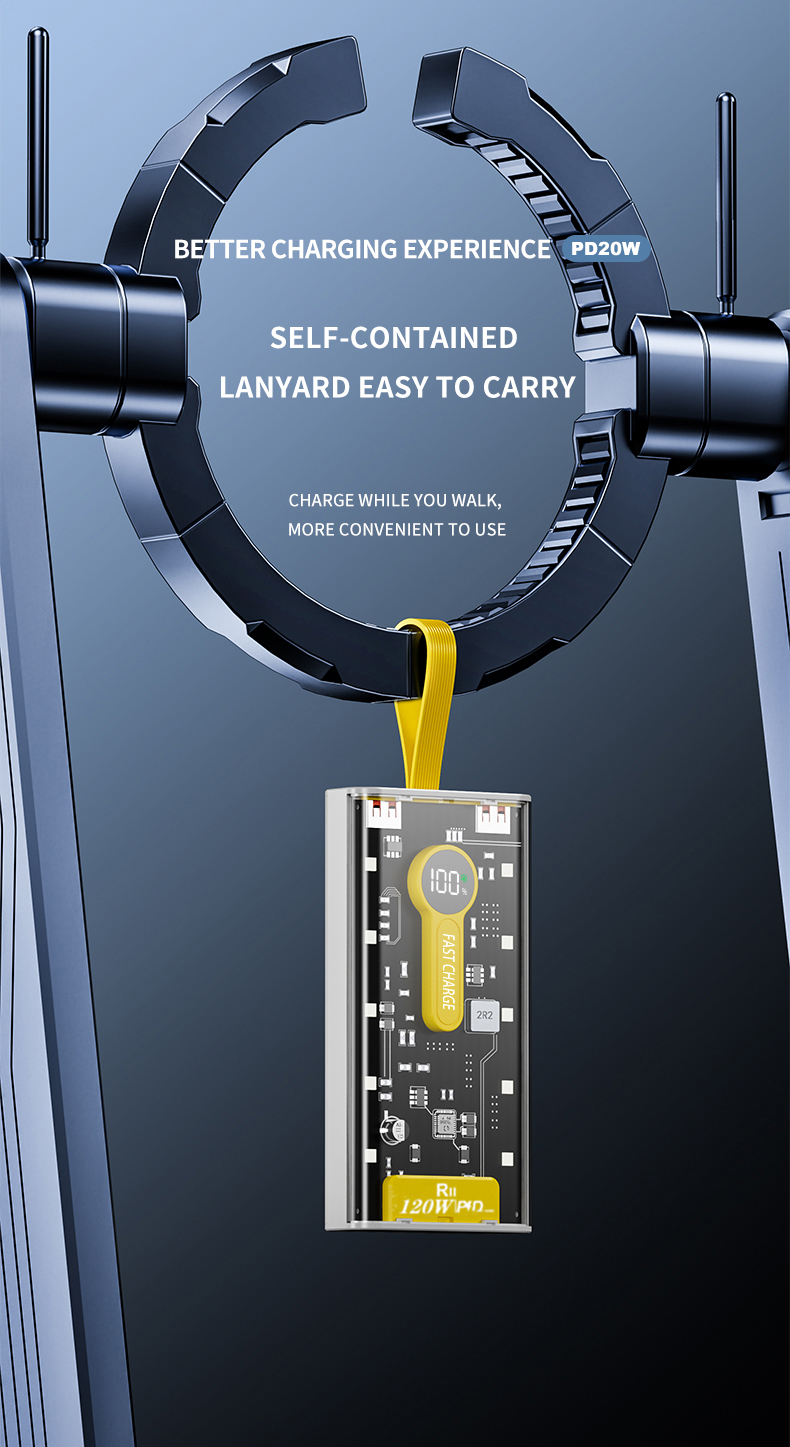 NEW RII 4in1 PD120W with 20000mAh Fast Charging Power Bank with Type-C ...