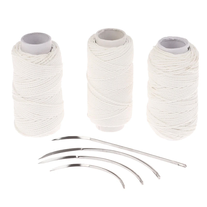 10Pcs Surgical suture needle with thread Animal curved surgical needle ...