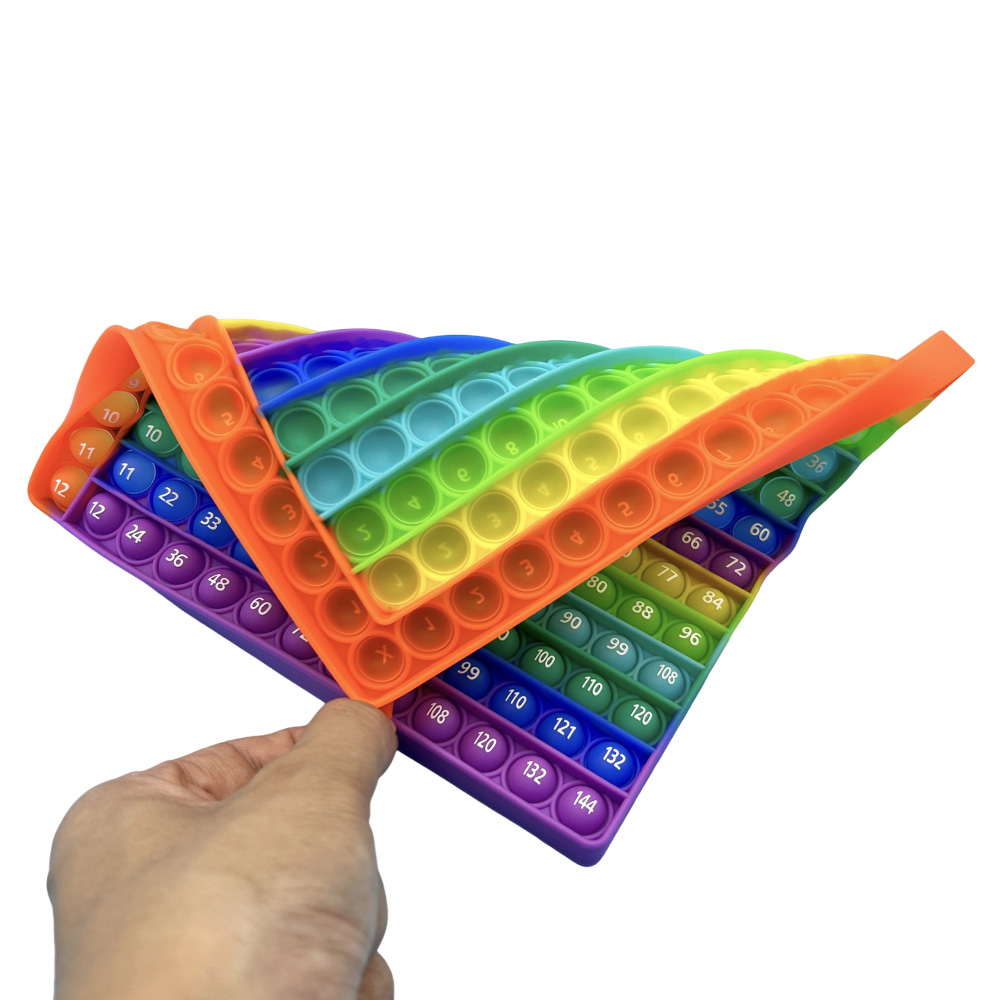 7.9in(20cm) 12x12 Multiplication Pr actice Quick Push Pop Games, Sil ...