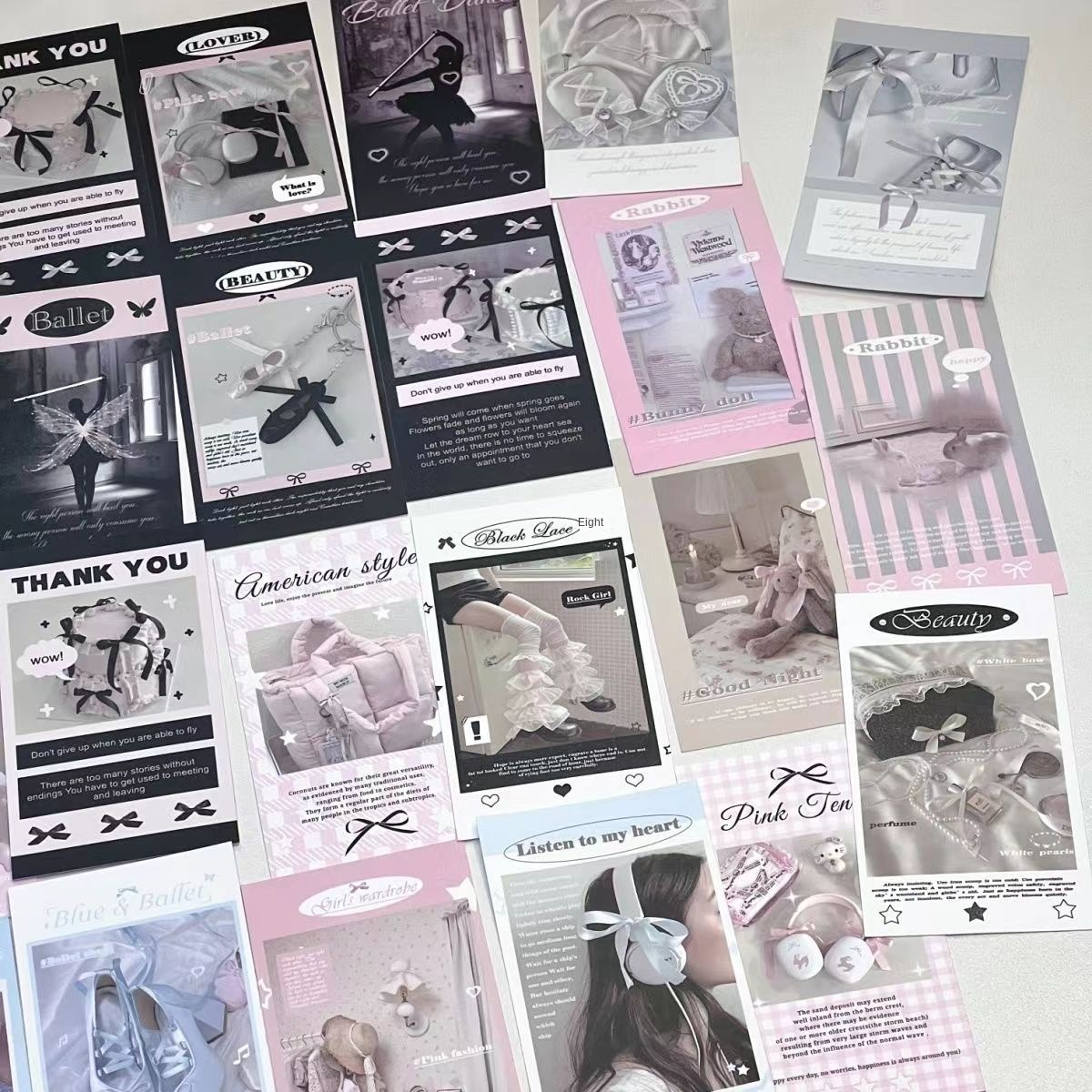 Korean INS Ribbon Aesthetic Stickers – Ballet Style Matte Sealing ...