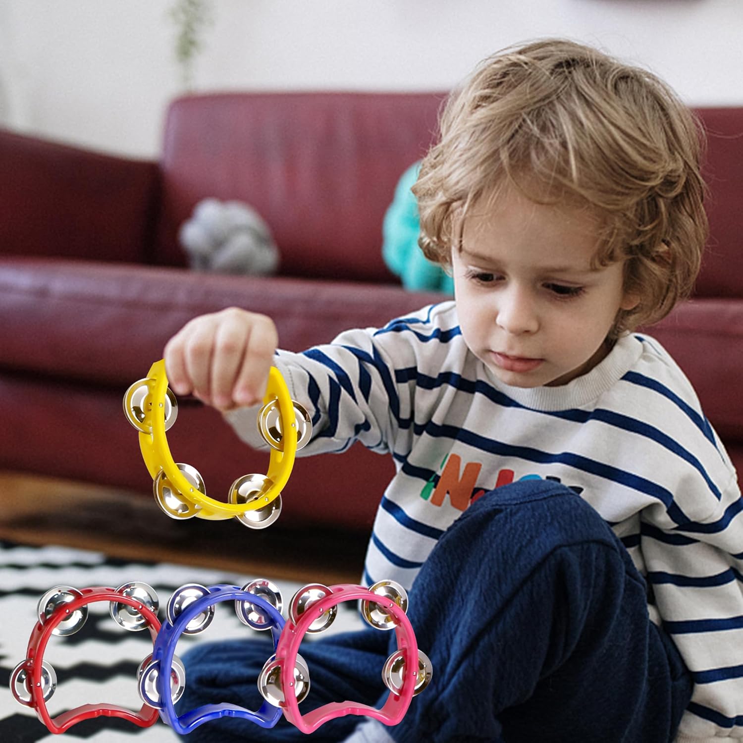 Tambourine for Kids Hand Tambourines Bulk Toddlers Musical Instrument ...