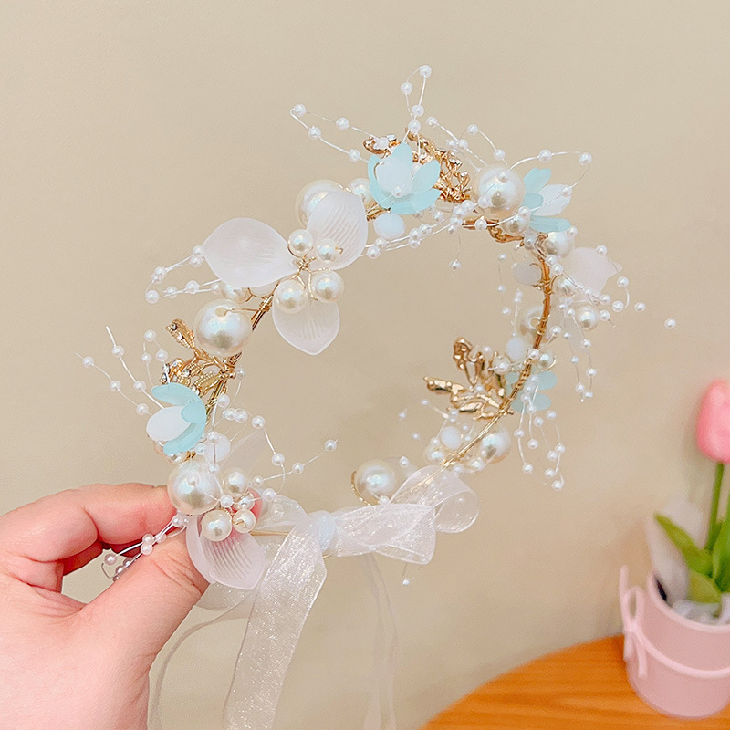 1PC Princess Flower Crown For Girls Fairy Birthday Party Hair ...