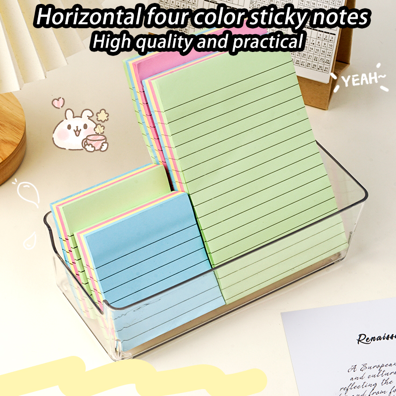 600 Sheets Long Line Sticky Note Paper 100*150mm Multicolor Note Paper ...