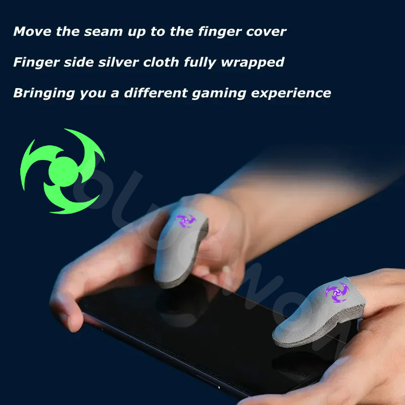BlueWow Gaming Finger Sleeve for PUBG Breathable Fingertips Sweatproof Anti-slip Fingertip ...