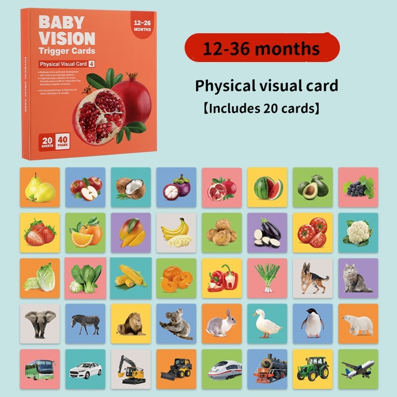 Ready Stock Child Black White and High Contrast Flash Cards Visual ...