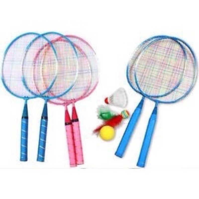 Twin Badminton Racket Pack for Children with Bonus Balls - Outdoor ...