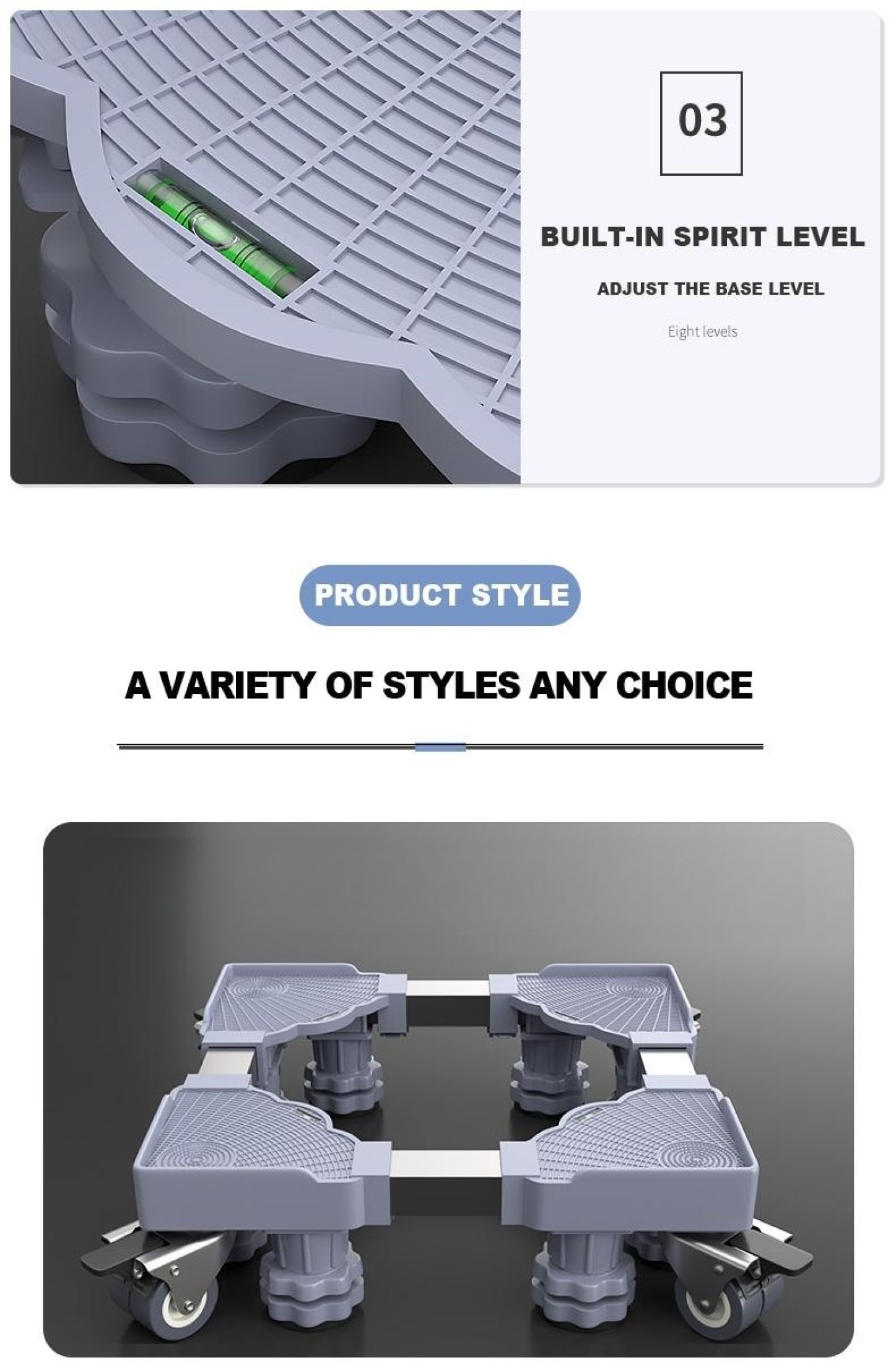 Washing Machine Stand with Wheels Refrigerator Stand Heavy Duty Ref ...