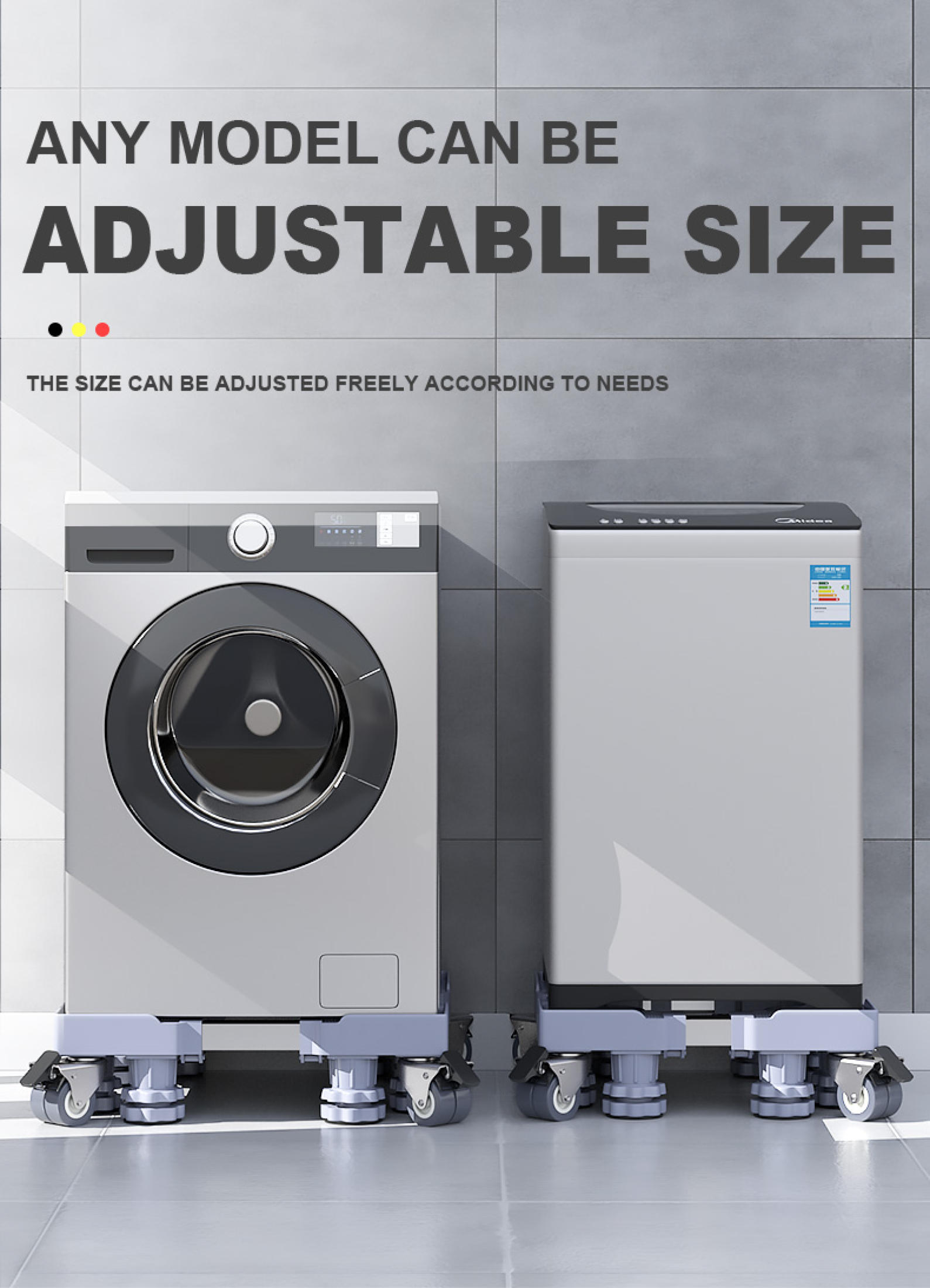 Washing Machine Stand with Wheels Refrigerator Stand Heavy Duty Ref ...