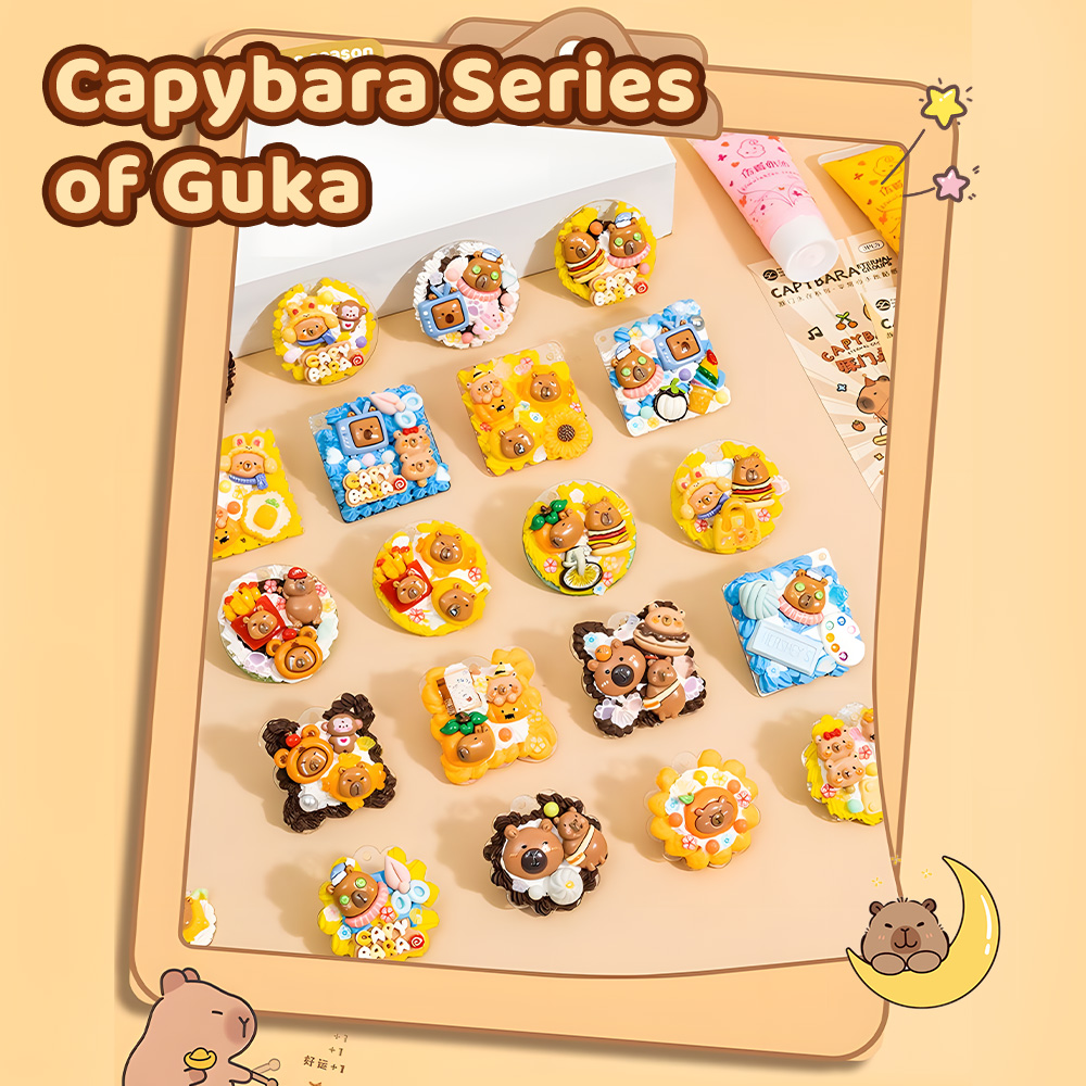 Kiumo Capybara Guka Set Cream Glue Guka Sticker Set Handmade Large Gift ...