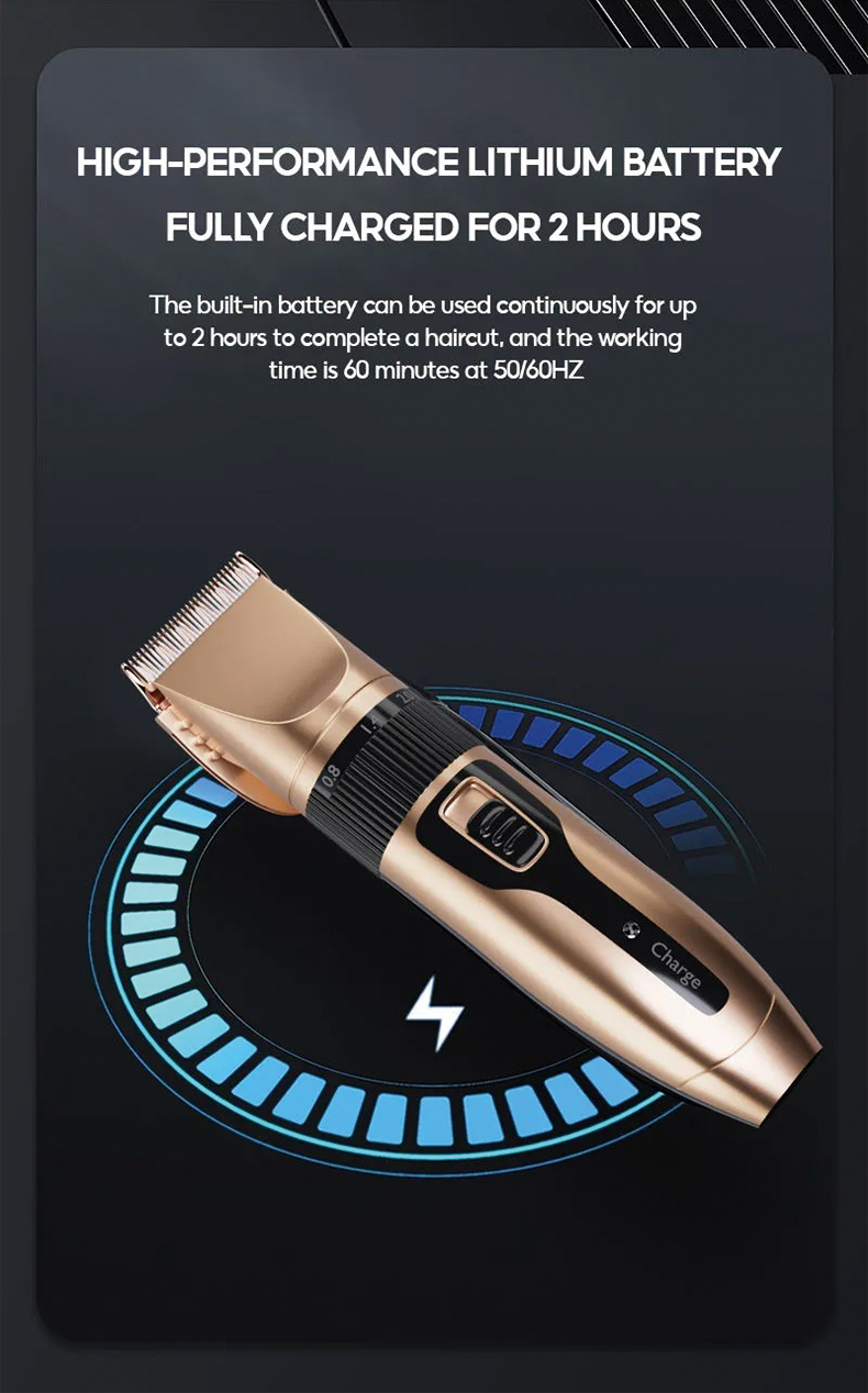Professional Clippers Rechargeable barber Razor Trimmer Cordless men's ...