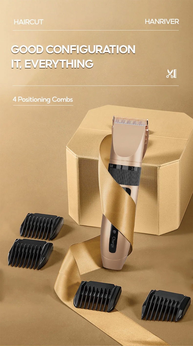Professional Clippers Rechargeable barber Razor Trimmer Cordless men's ...