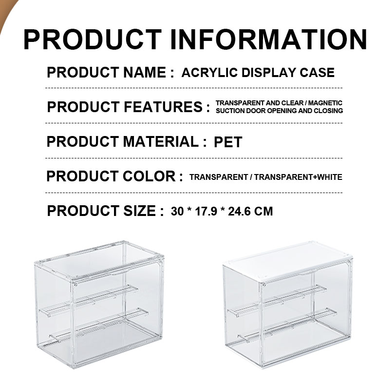 Popmart Transparent Toy Storage Box Acrylic Display Case Boxes Magnetic ...