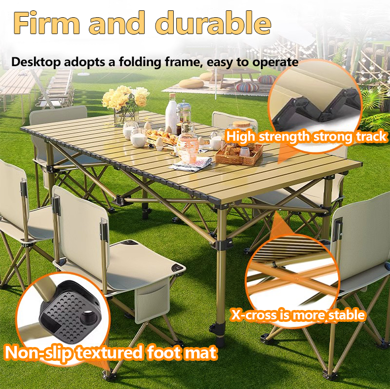 Table Folding Outdoor Camping Aluminum Alloy Portable Table Suitable ...