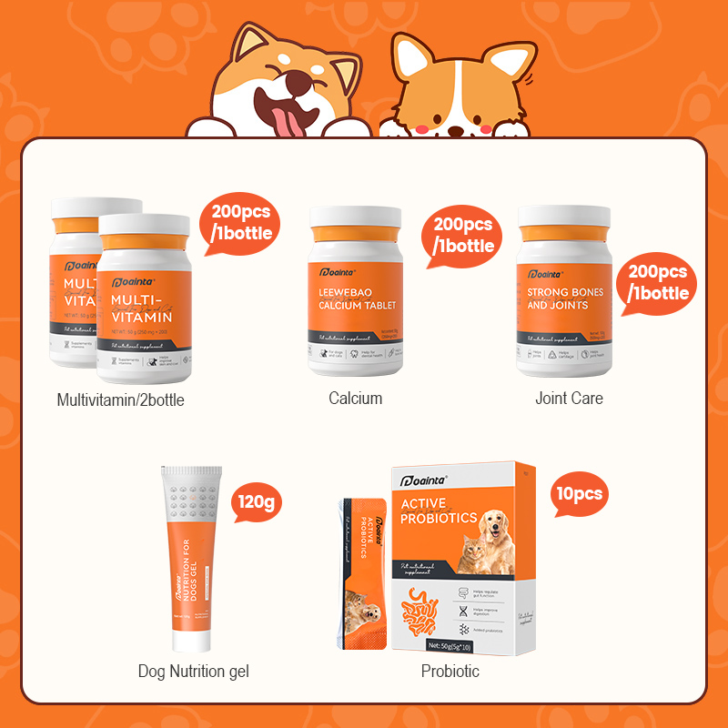 PUAINTA Dog Supplement Set Appetite Booster for Dogs Multivitamin ...