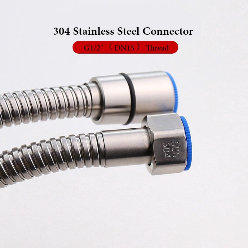 1m/1.5m/2m Stainless Steel Bathroom 1/2'' Water Hose Flexible Shower ...