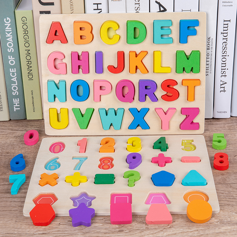 Large Numbers, Letter Puzzle Puzzle, Wooden Educational Toys ...