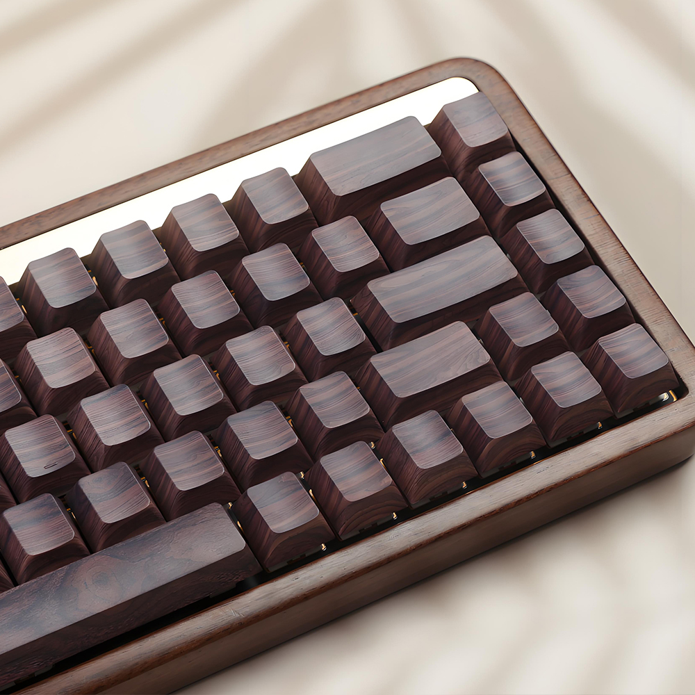 Wood Grain Keycaps/set 131Keys Dye-Sublimation Cherry Profile Side ...