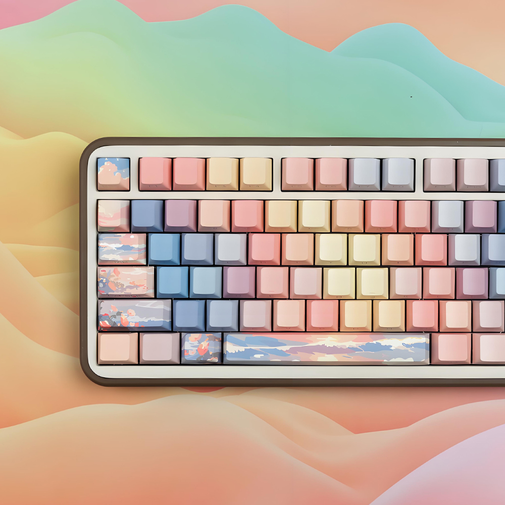 Wood Grain Keycaps/set 131Keys Dye-Sublimation Cherry Profile Side ...