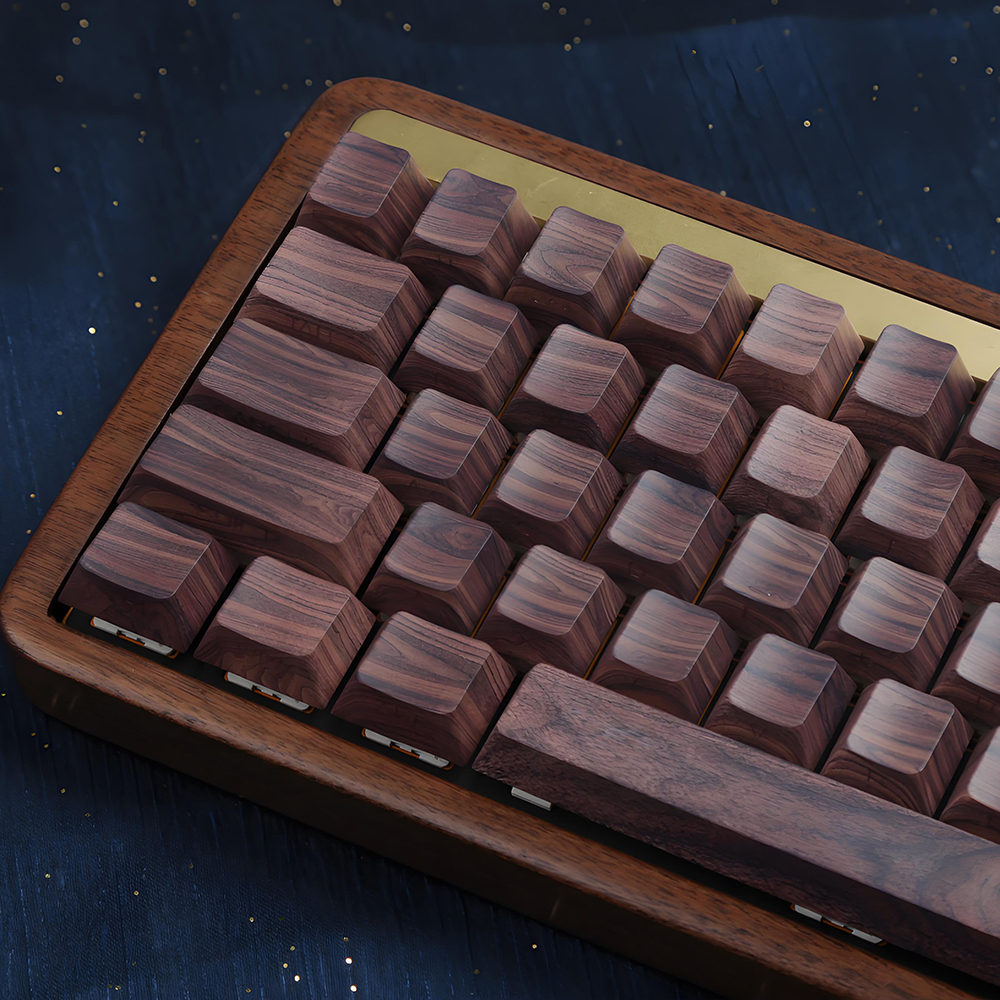 Side Translucent Wood Grain Keycaps/set 131Keys Dye-Sublimation Cherry ...
