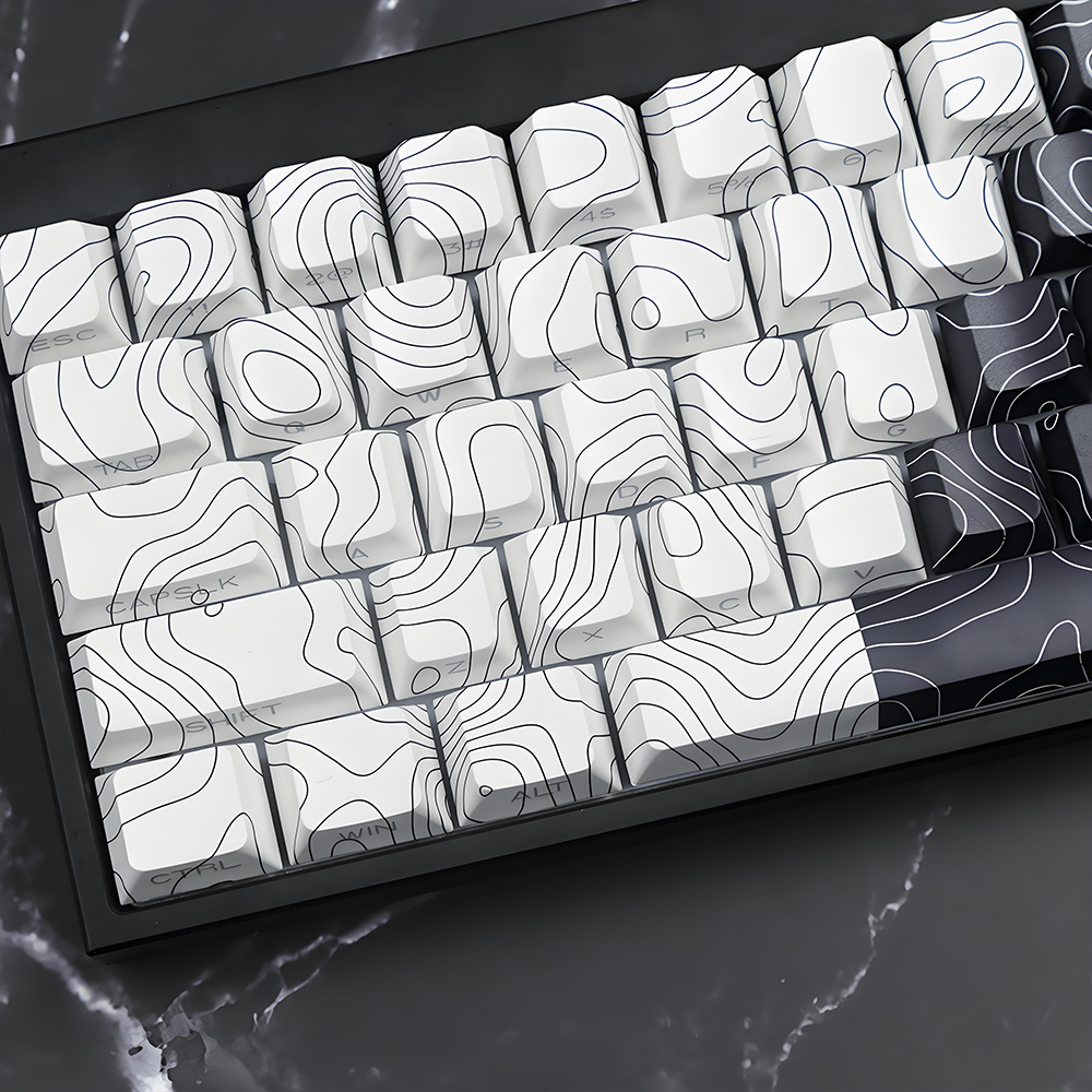 Side Translucent Canyon Lines Keycap/set 131Keys Dye-Sublimation Cherry ...