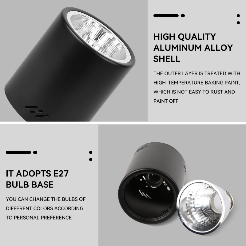 Replacable E27 Bulb Downlight Tri-color Led Pin Lights Spot Light ...