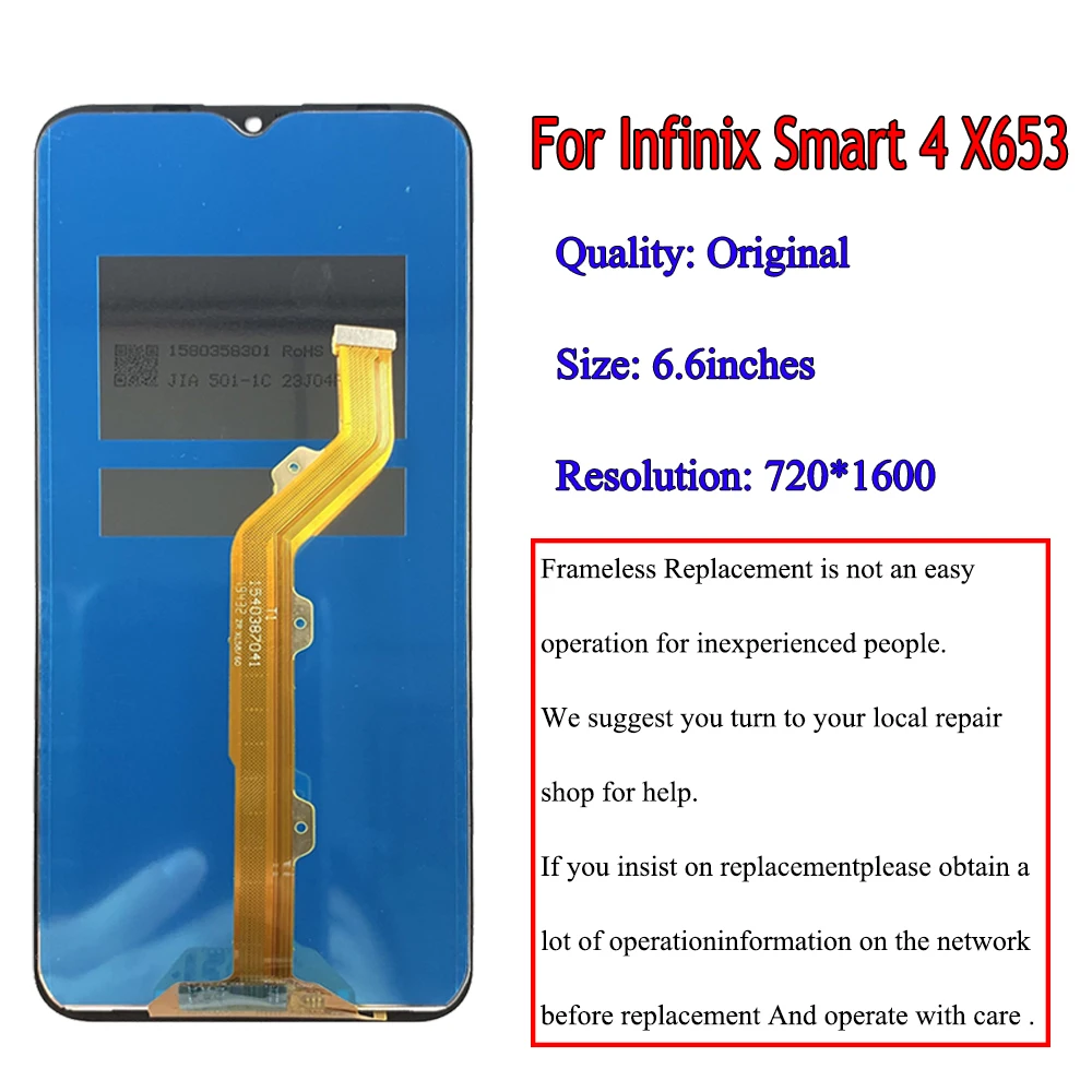 Original lcd For Infinix Smart 4 X653 LCD Display Touch Screen ...