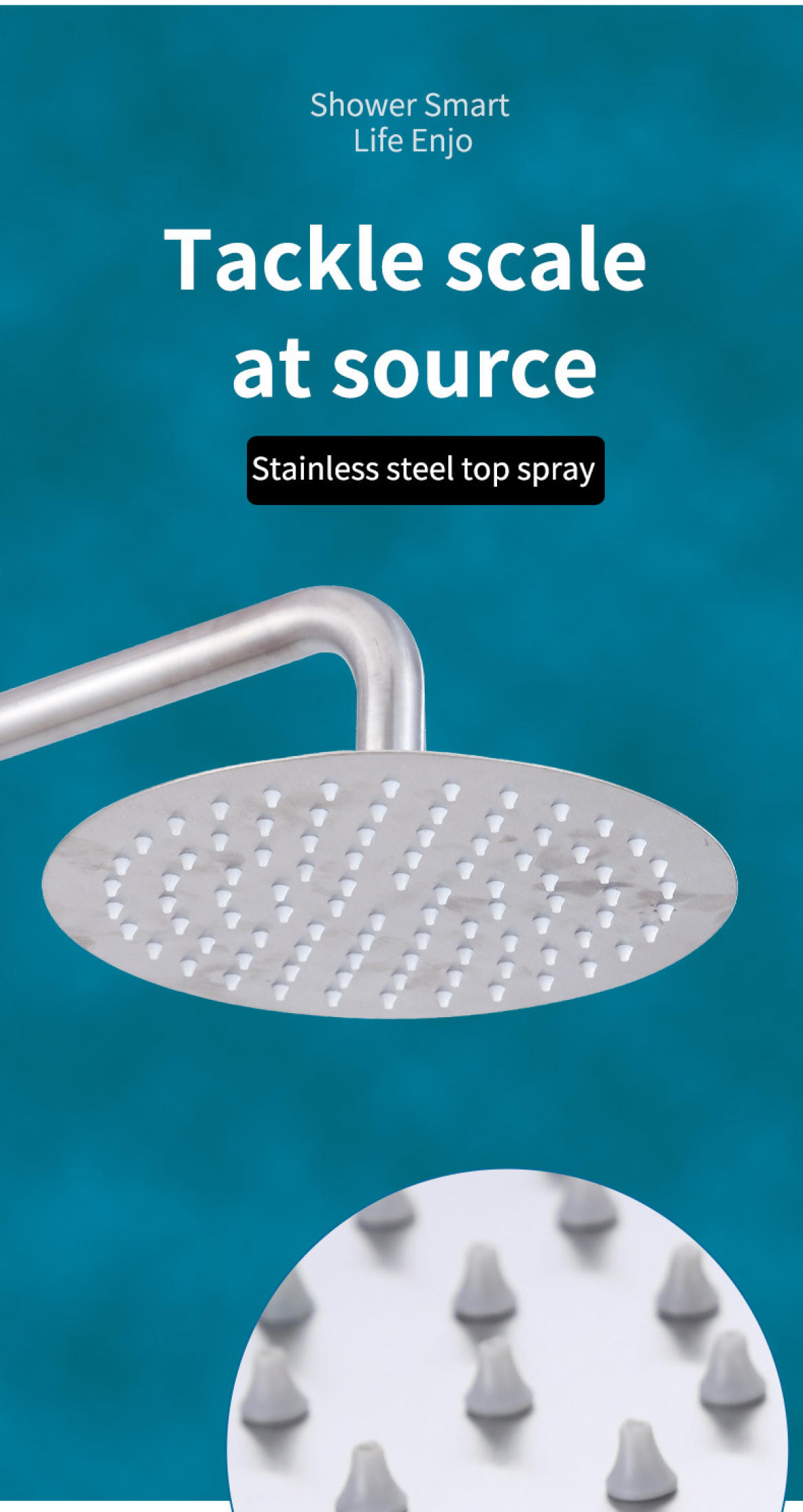 HYM 304 Stainless Steel Single Point Shower Set with Faucet 3 way ...