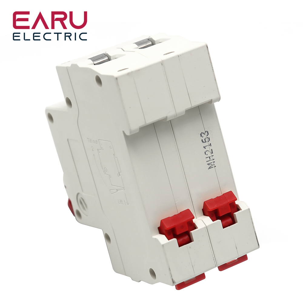 2P DC 1000V MCB Solar Mini Circuit Breaker Overload Protection Switch 6A 10A 16A 20A 25A 32A 40A ...