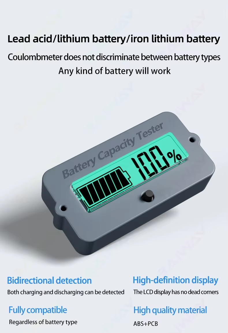 TY02K 8-80V lead-acid lithium battery power indicator voltage detector ...
